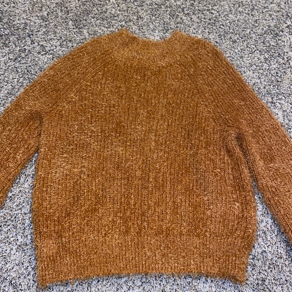 Sweaters | Very Fuzzy Deep Orange Sweater | Poshmark